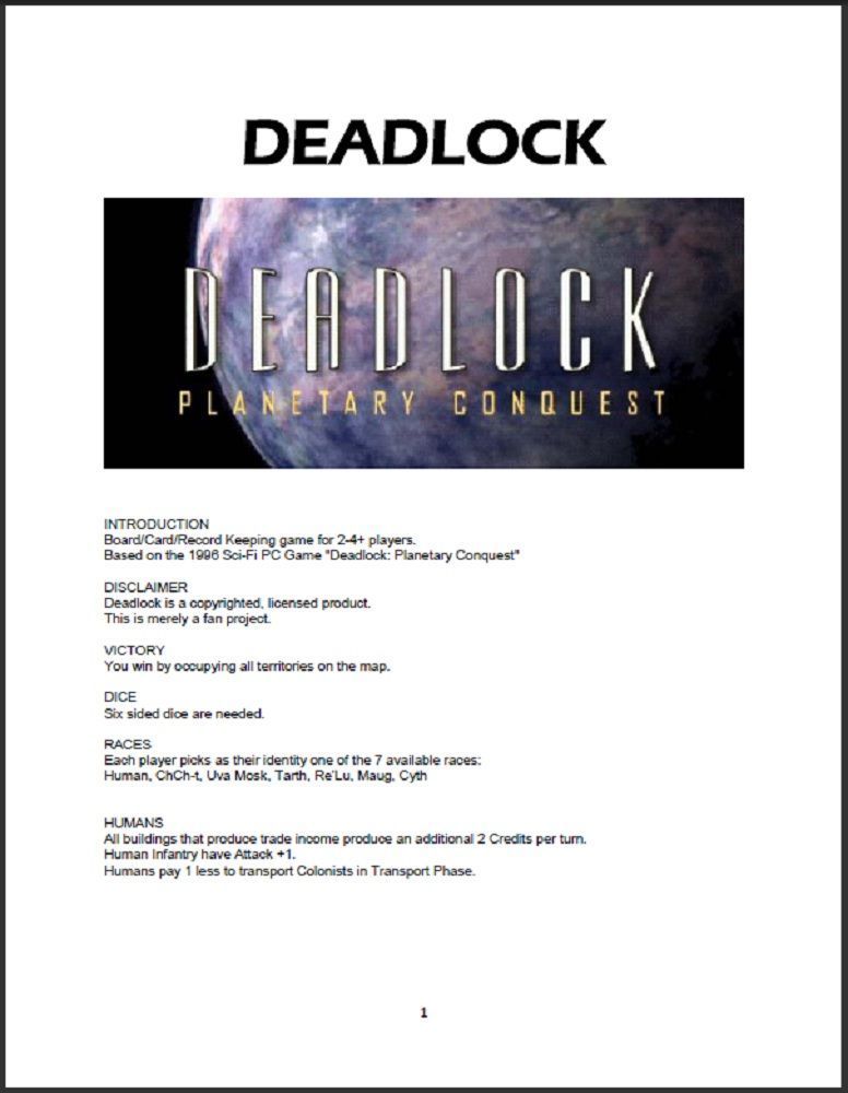 Deadlock | Compare Prices Australia | Board Game Oracle